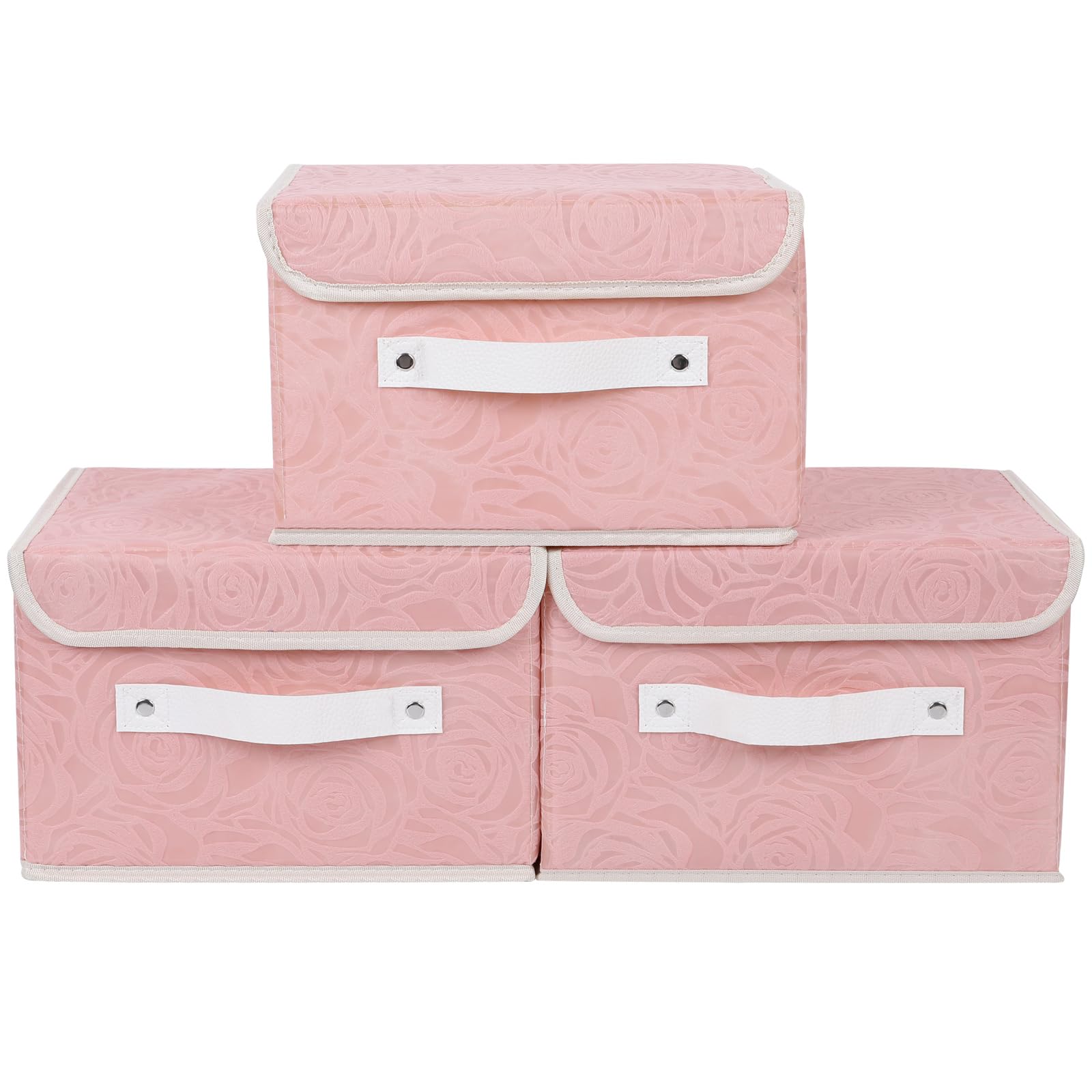 Amazon.com - Lucky Monet Cute Storage Bin Boxes with Lids Washable ...