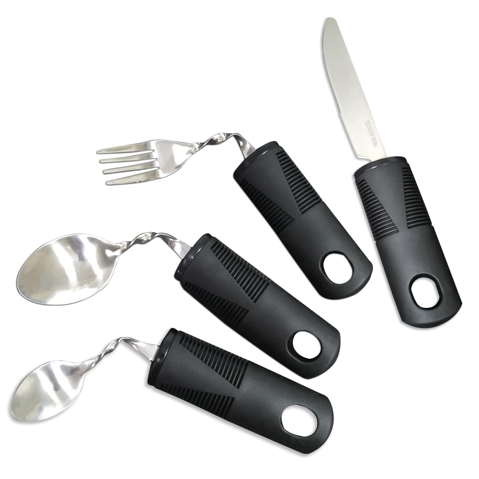 Disabled Aids Extra Wide Handles Easy Grip Cutlery Set - Cutlery for ...