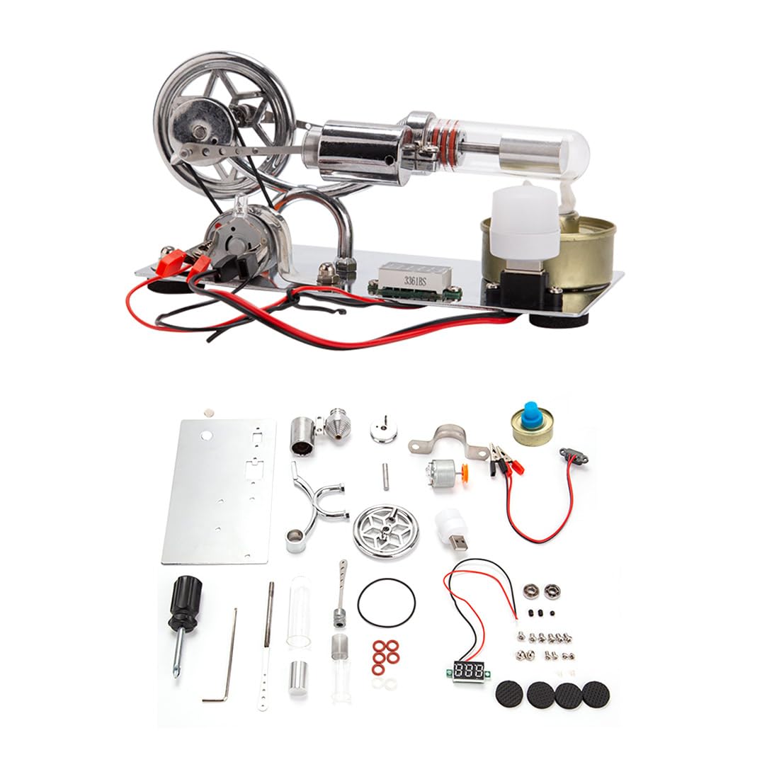 Amazon.com: DiyXenginey Hot Air Stirling Engine Generator Motor Kit for ...