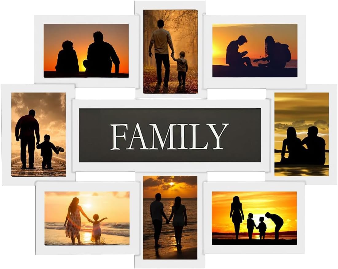 Amazon.com - J.M.Deco 8 Opening Family Reunion Photo Frames, Picture ...