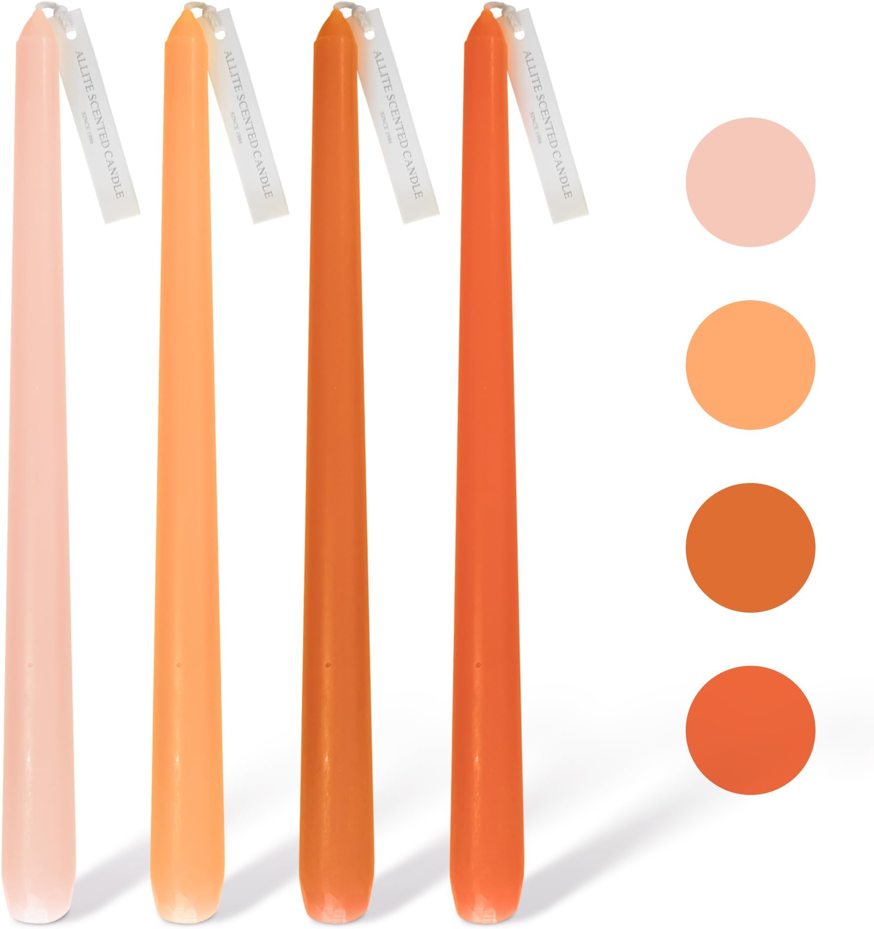 Amazon.com: Taper Candles 4 Pack - 10 Inch Dinner Candle Set 8 Hours ...