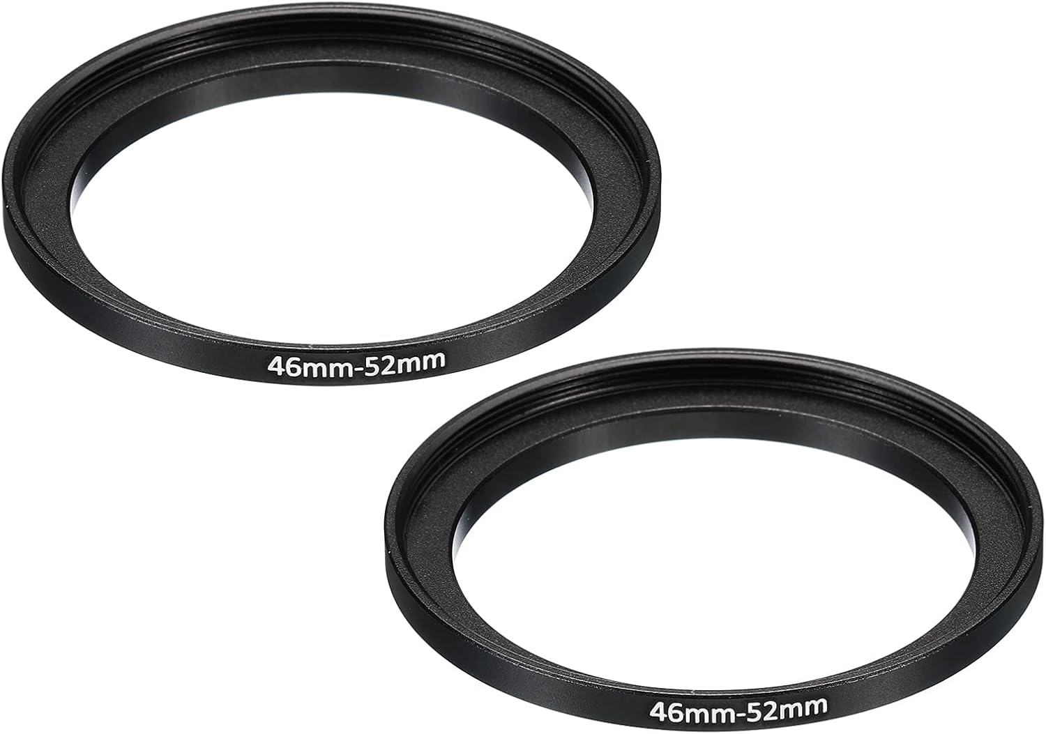PATIKIL 46mm-52mm Metal Step Up Ring, 2 Pack Camera Lens Filter Adapter ...