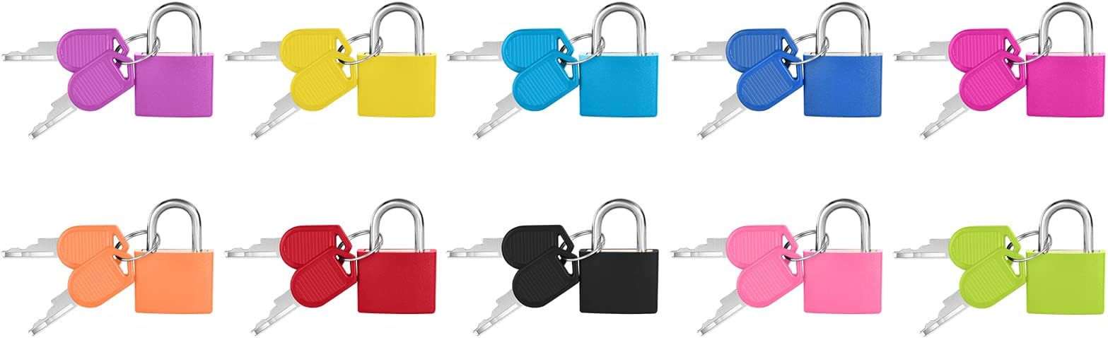 6 Pack Suitcase Lock with Key Small Padlock Luggage Lock Travel Lock ...