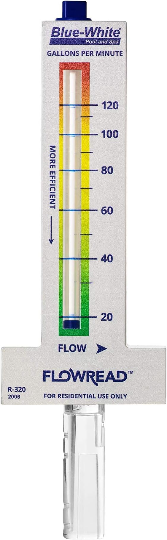 Amazon.com: Blue-White FLOWREAD® R-320, 20-120 GPM, Acrylic Flow Meter ...