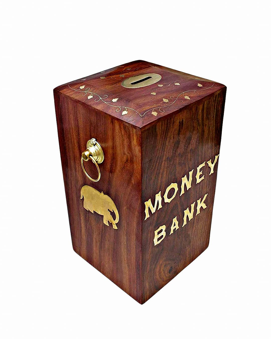 WOOD ROOM Handcrafted Money Bank - Big Size Master Size Large Piggy ...