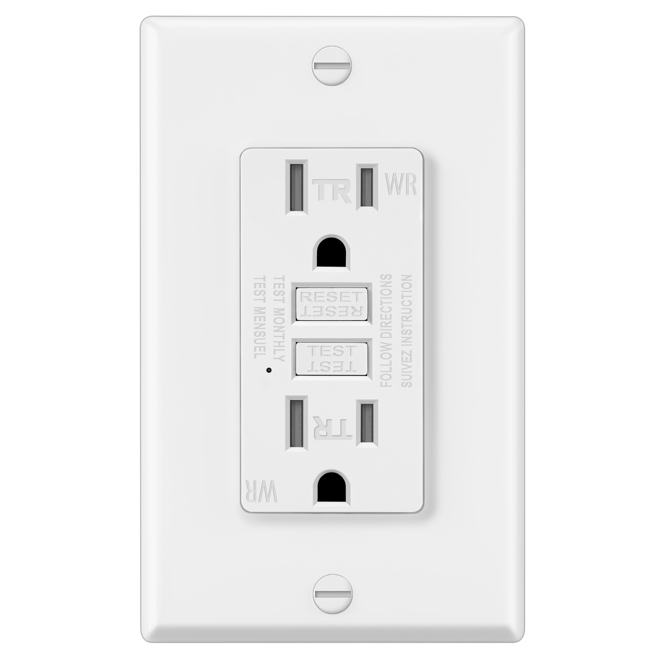 ELECTECK GFCI Outlets 15 Amp, Outdoor Weather Resistant (WR), Decor GFI ...