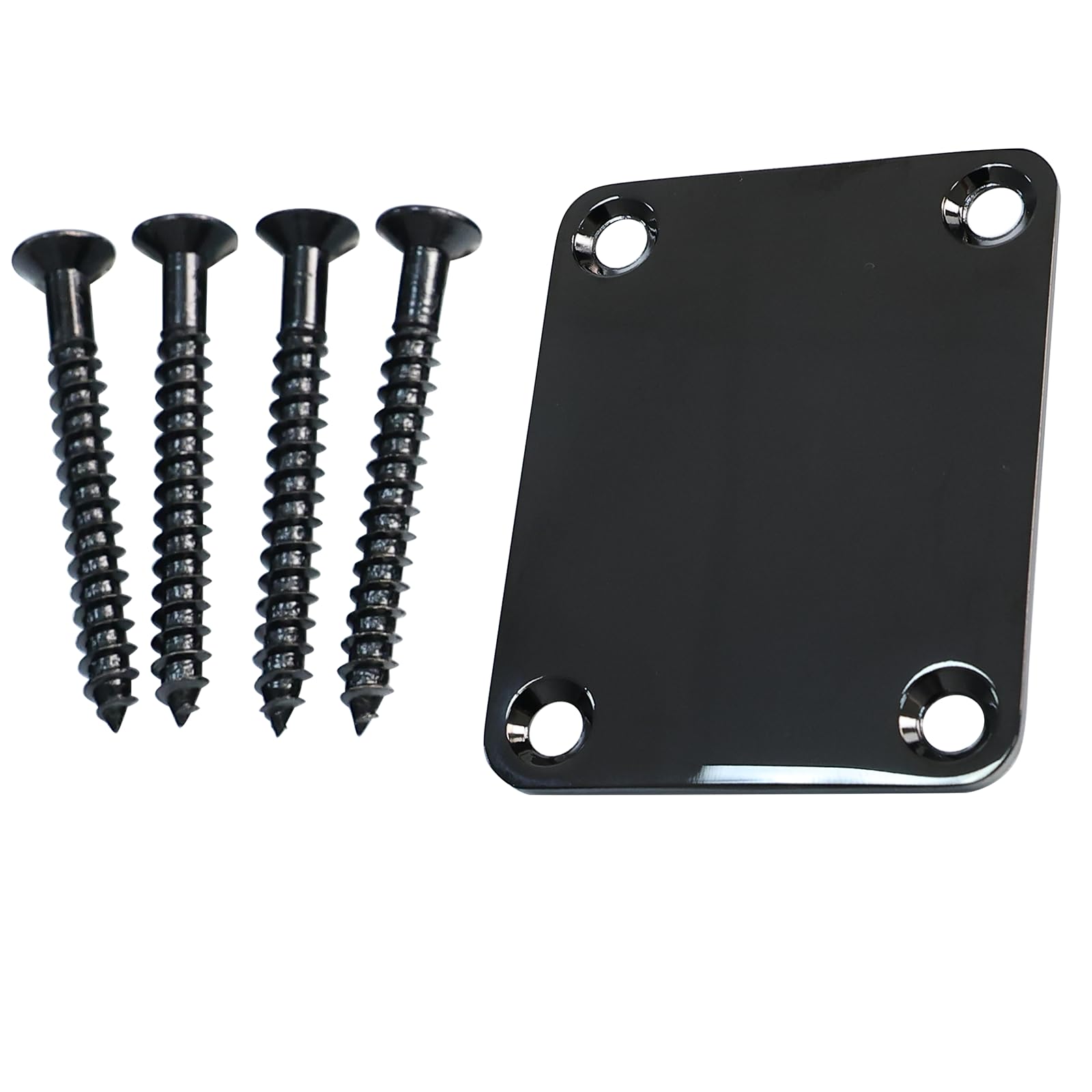 Amazon.com: OVSAL Guitar Neck Plate Black Neck Joint Plate Electric ...