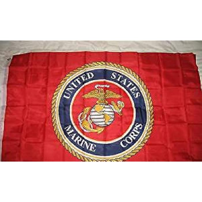 Buy 3x5 USMC Seal Crest Marine Corps Semper Fidelis Red Flag 3'x5 ...