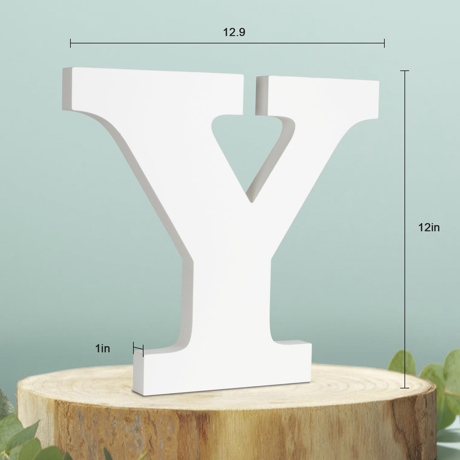 Snapklik.com : 12 Inch White Wood Letters, Large Unfinished Wooden ...