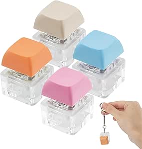 Amazon.com: 4pcs Keyboard Fidget Keychain, Removable Carabiner Keychain ...