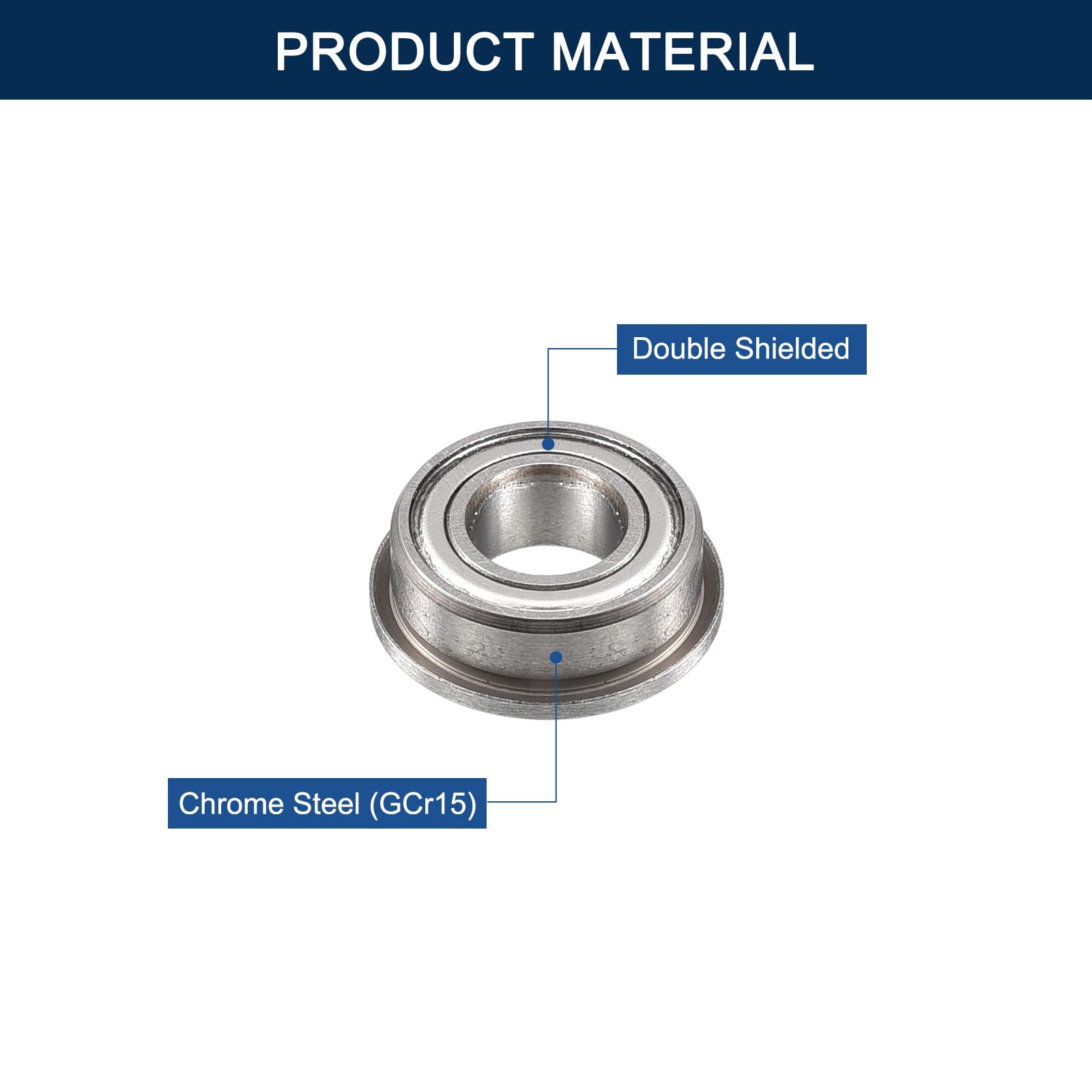 Snapklik.com : HiPicco F685ZZ Flanged Ball Bearing, ID 5mm X OD 11mm X ...