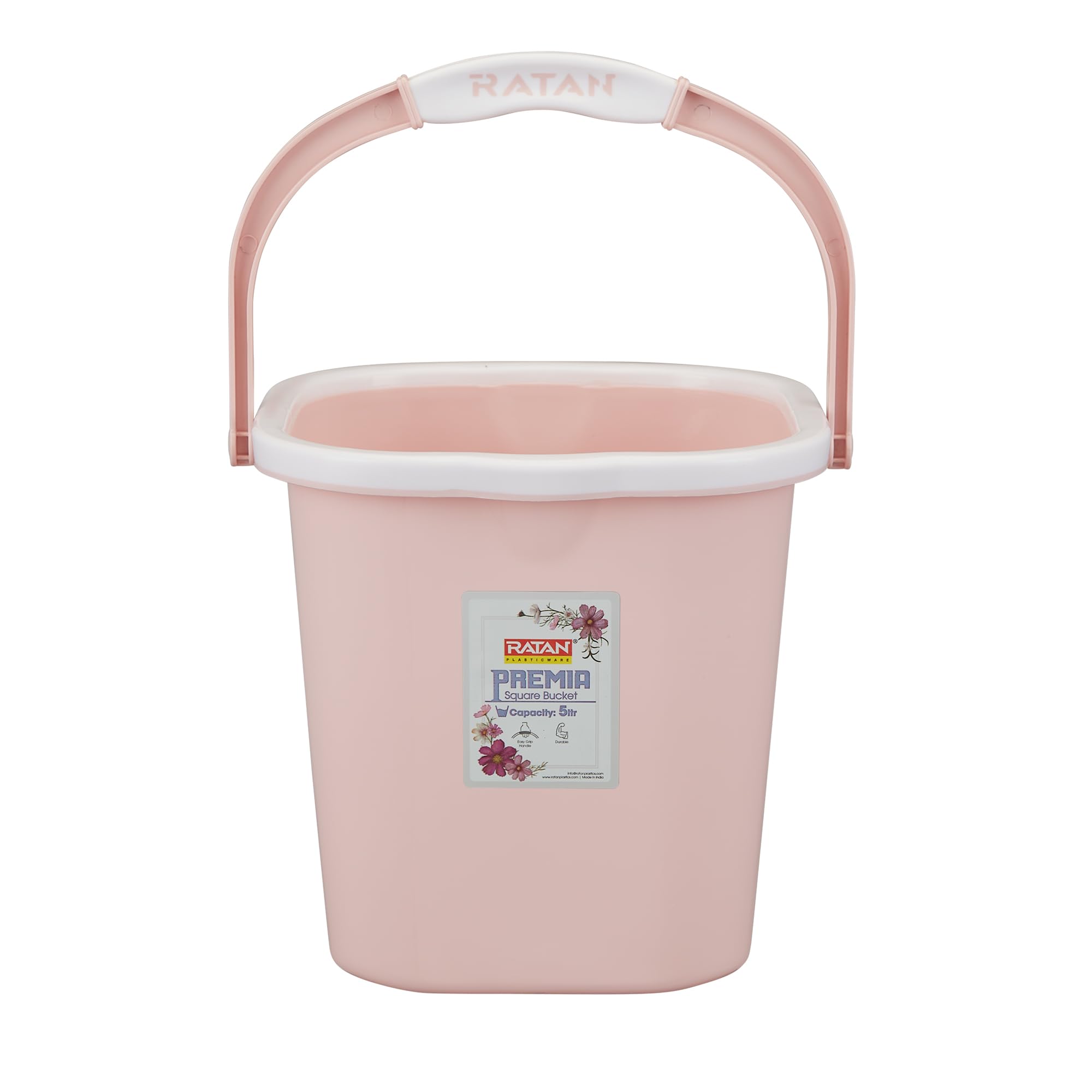 RATAN PLASTICWARE Premia Bucket (5L X 1) - Diaso Pink|Light Weight and ...