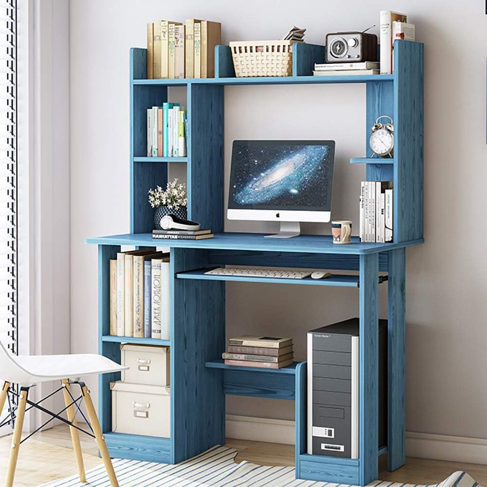 Amazon.com: ZZenSmot Modern with Keyboard Tray with Storage Bookshelf ...