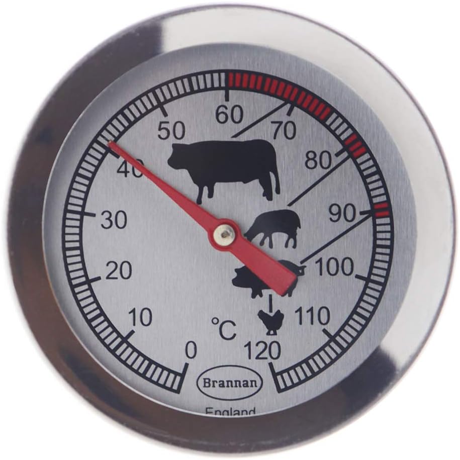 KitchenCraft Stainless Steel Meat Thermometer, Silver : Amazon.co.uk ...