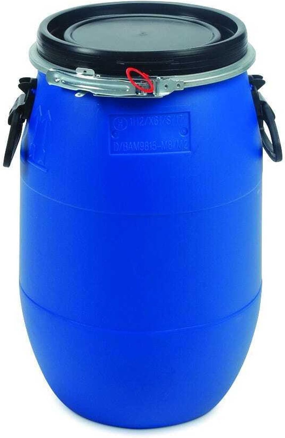 STORM TRADING GROUP 30 Litre Plastic Blue Open Top Storage Barrel Drum ...