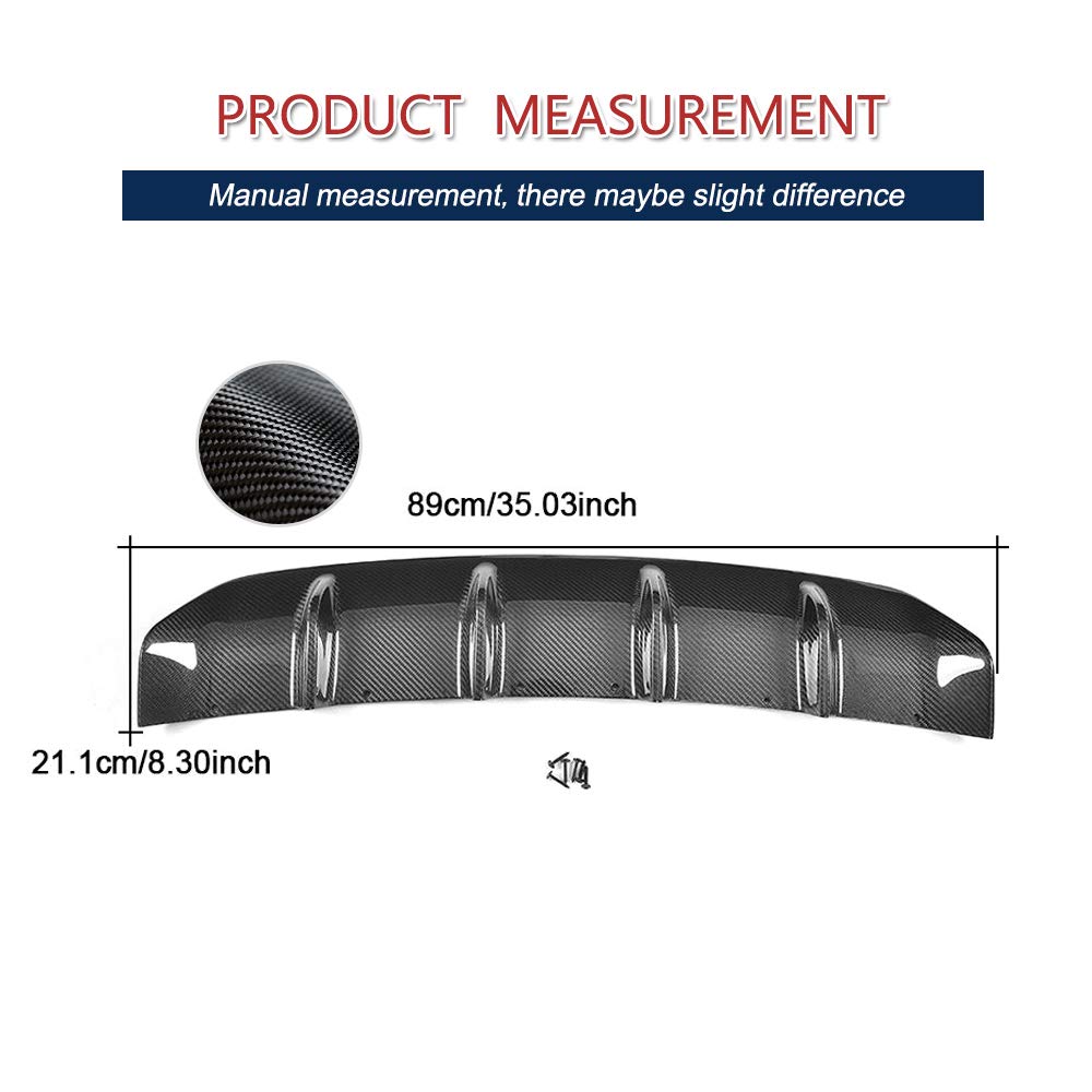 JC SPORTLINE Carbon Fiber Rear Diffuser fits for Lexus Is300 Is350 Base ...