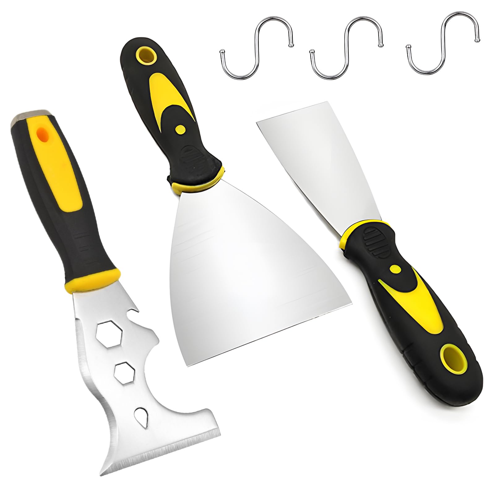 Buy 3 Piece Wallpaper Scraper Tool Set,2 Inch 4 Inch Putty Knives ...
