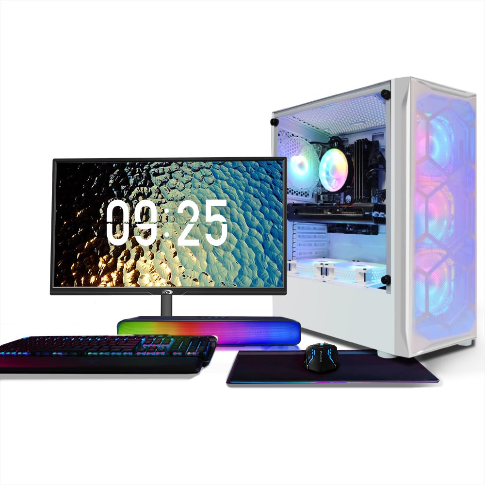 Amazon.com: STGAubron Gaming PC Bundle with 24Inch FHD LED Monitor ...