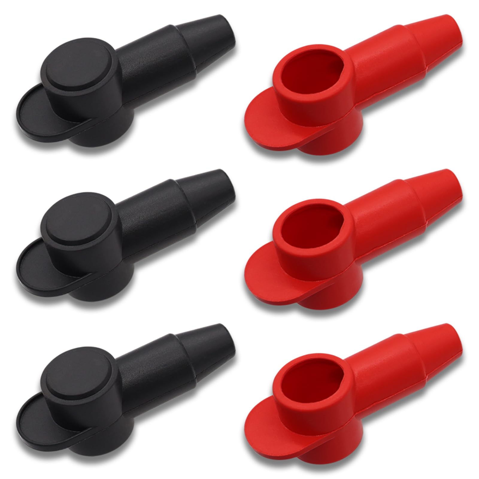 Amazon.com: Seamaka 6 Pack Silicone Terminal Covers,(3 Red and 3 Black ...