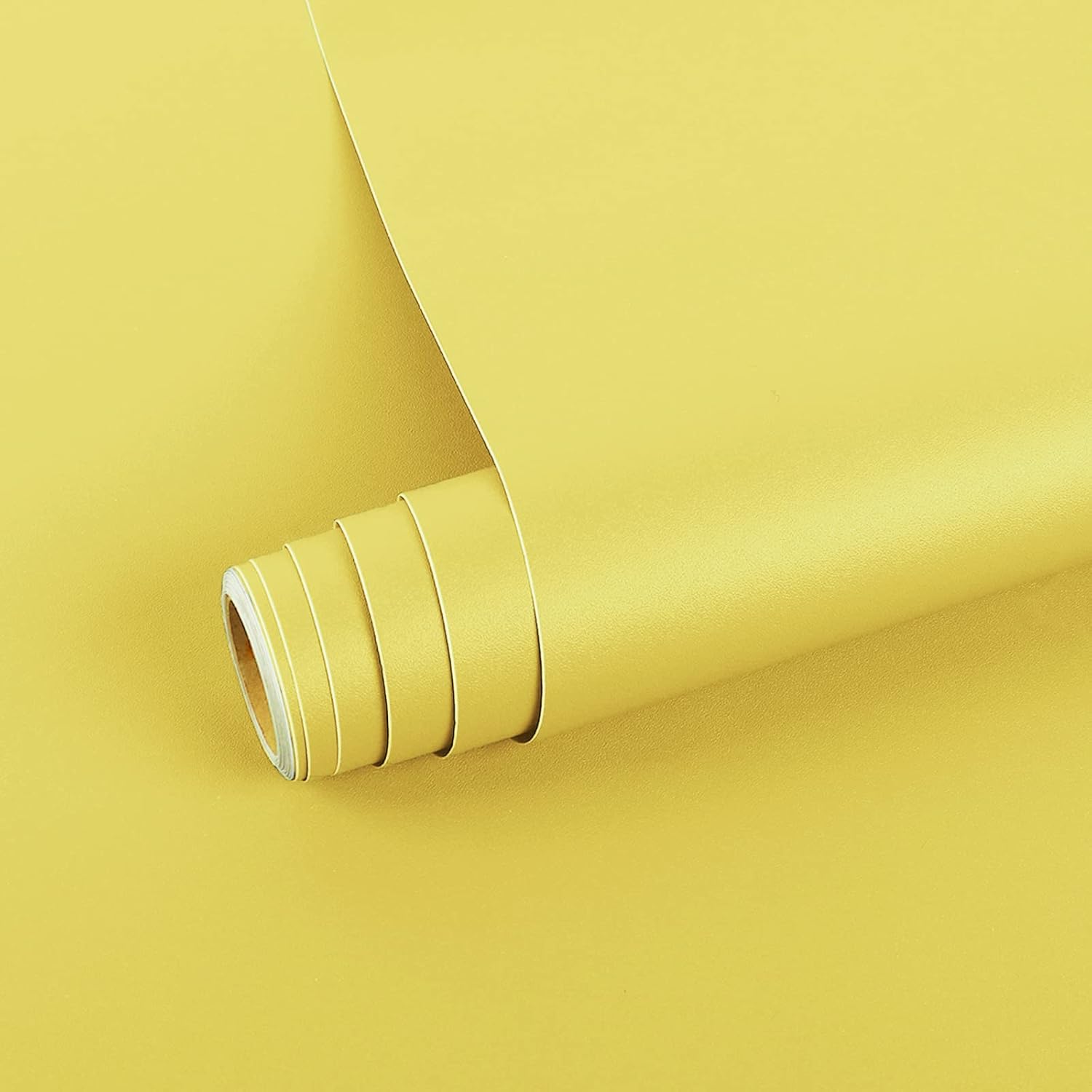 VEELIKE 15.7''x118'' Matte Lemon Yellow Peel and Stick Wallpaper Solid ...