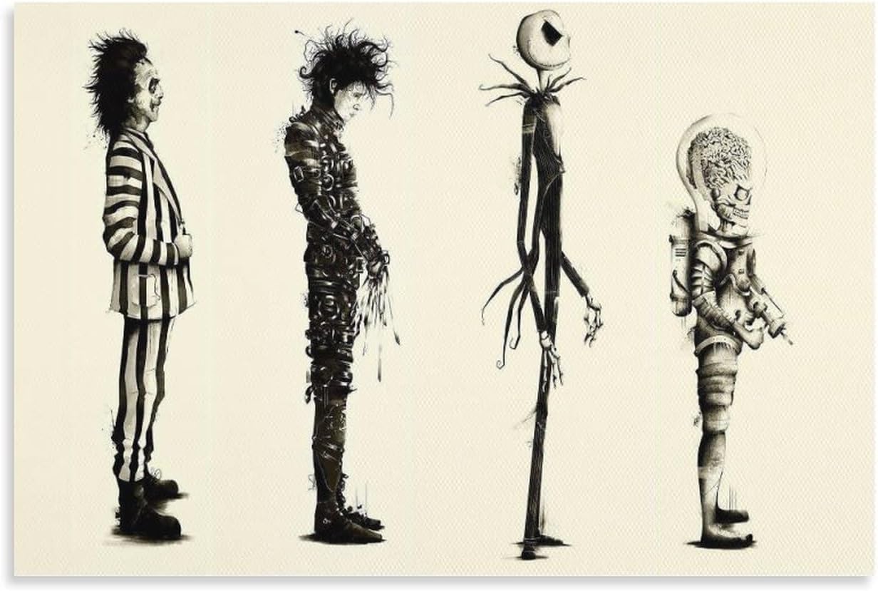 Amazon.com: Horror Halloween Tim Burton Movie Art Posters Edward ...