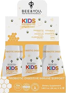 Amazon.com: Bee and You Kids Propolis Immune Day Time Shot - Probiotic ...
