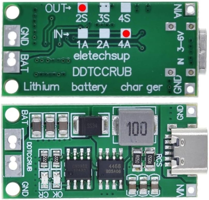 Amazon.com: ANMBEST 2PCS 2S 4A Type-C to 8.4V Step-Up Boost LiPo ...