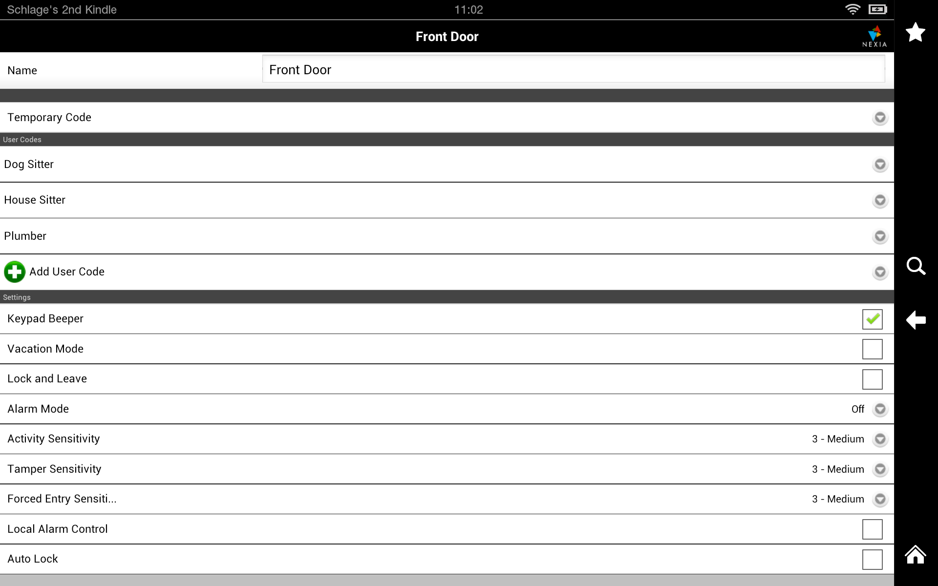 Nexia Home Intelligence Tablet - App on Amazon Appstore