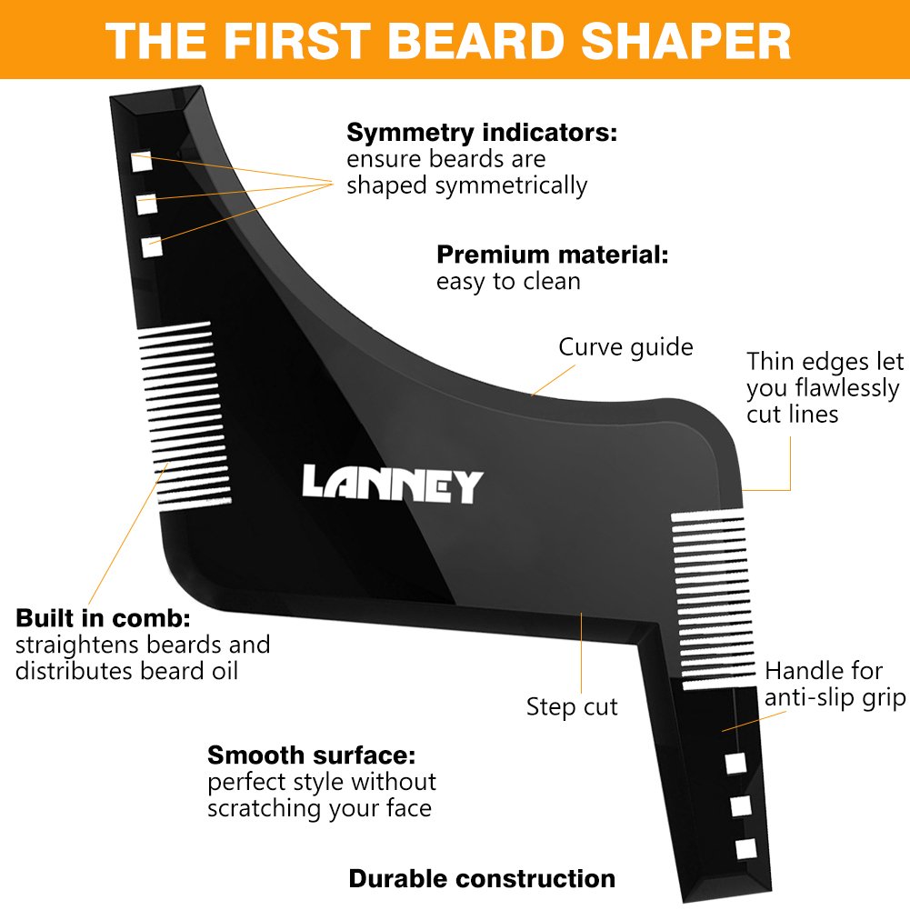 Buy Beard Shaper Template Beard Shaping Tool Styling Comb Stencil for ...