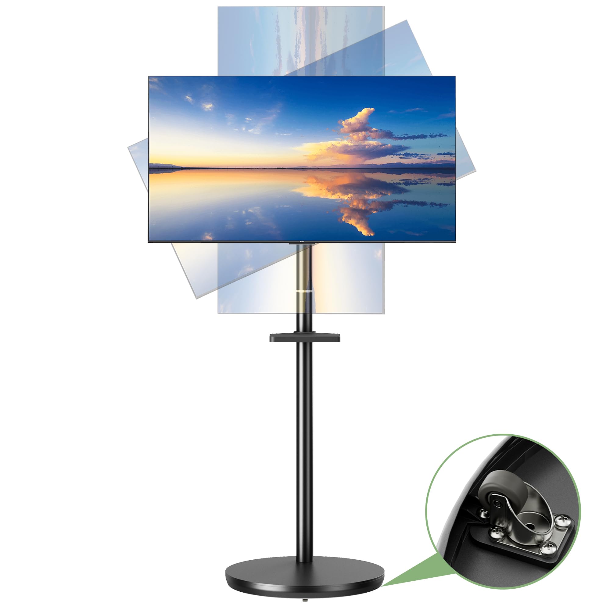 Amazon.com: UPGRAVITY Rolling TV Stand for 13 to 49 inch Screens ...