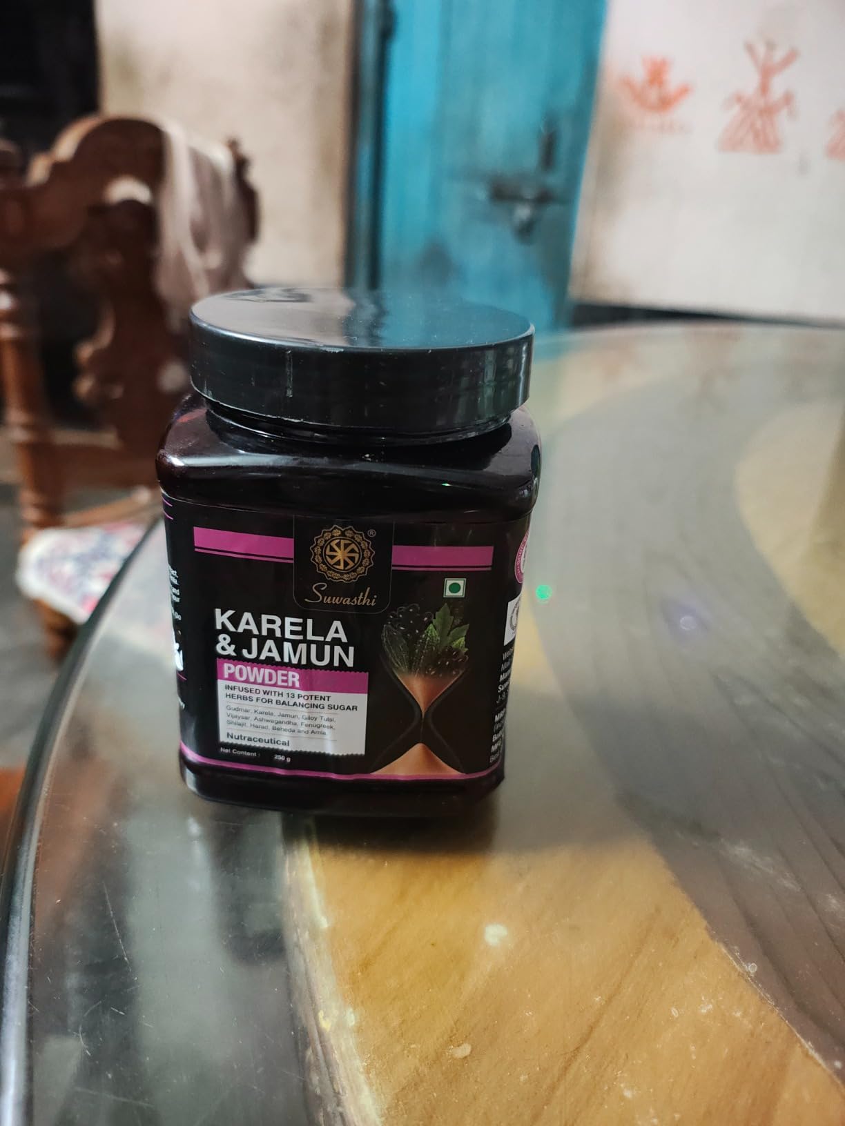 Buy SUWASTHI Karela Jamun Powder With 11 Potent Herbs Helps Regulate ...