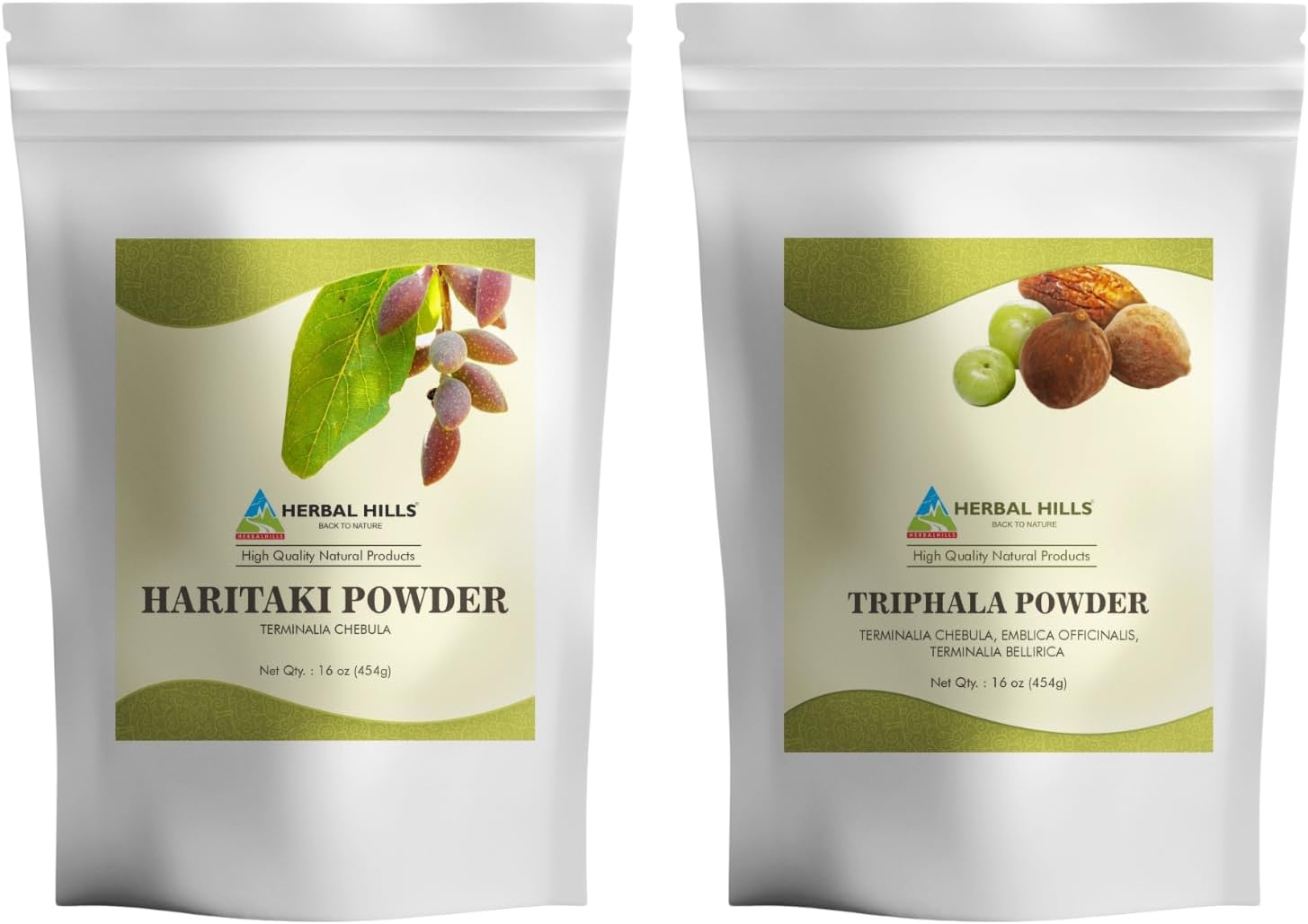 Amazon.com: HERBAL HILLS Haritaki Fruit Powder and Triphala Powder ...