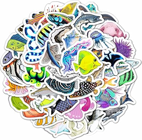 Amazon.com: Amaxiu 50PCS Ocean Animals Stickers, Waterproof Adhesive ...