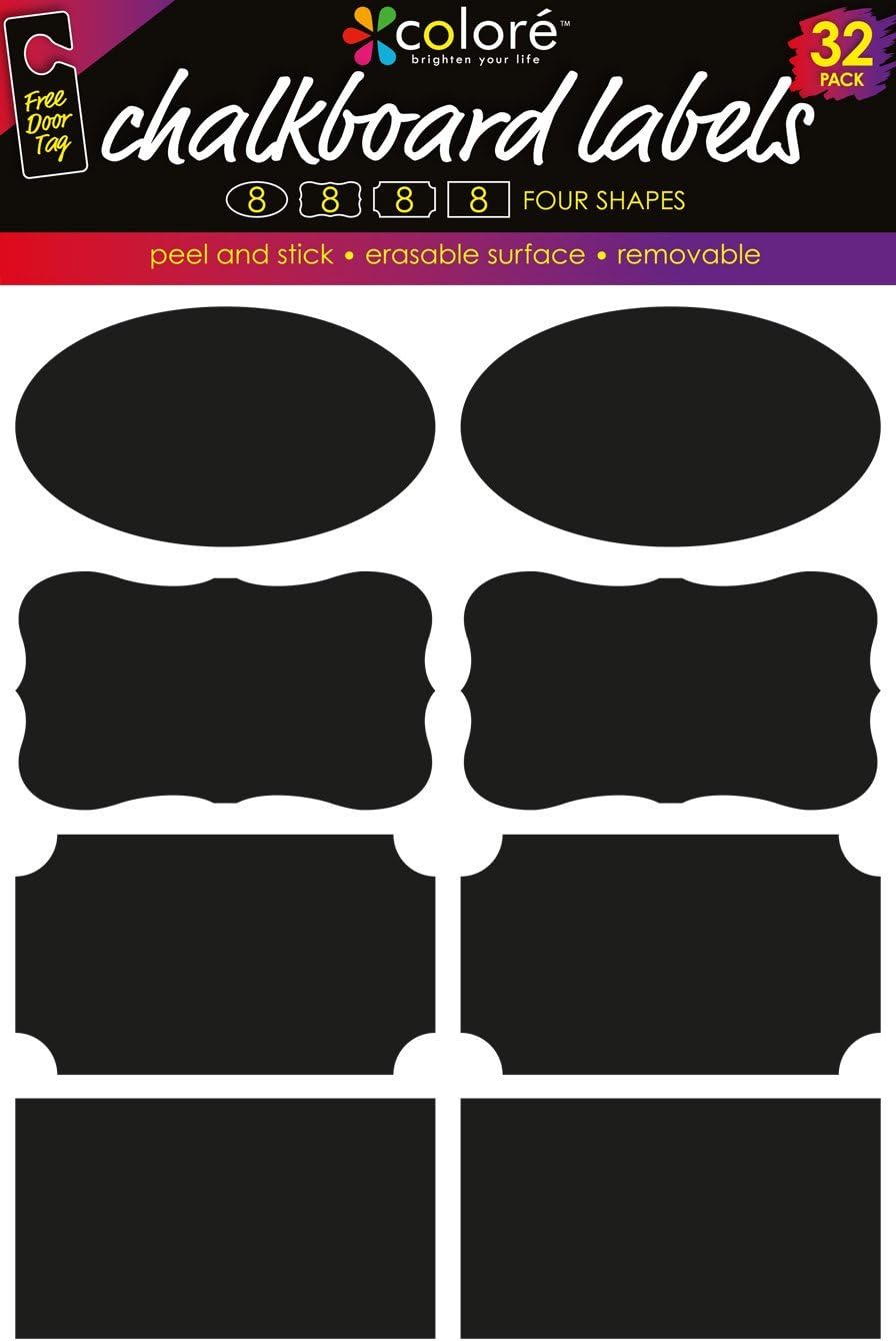 Amazon.com : Colore Chalkboard Labels - Personalized Your Office Files ...