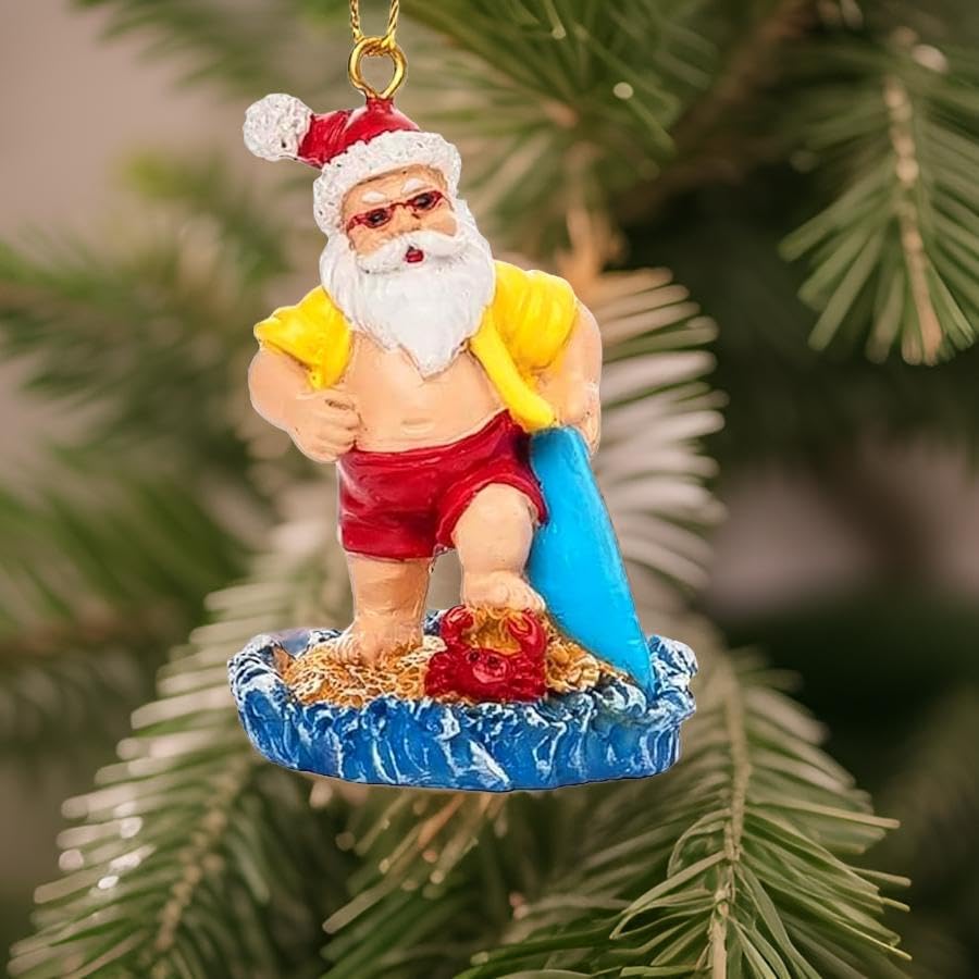 Beach Santa Christmas Decorations