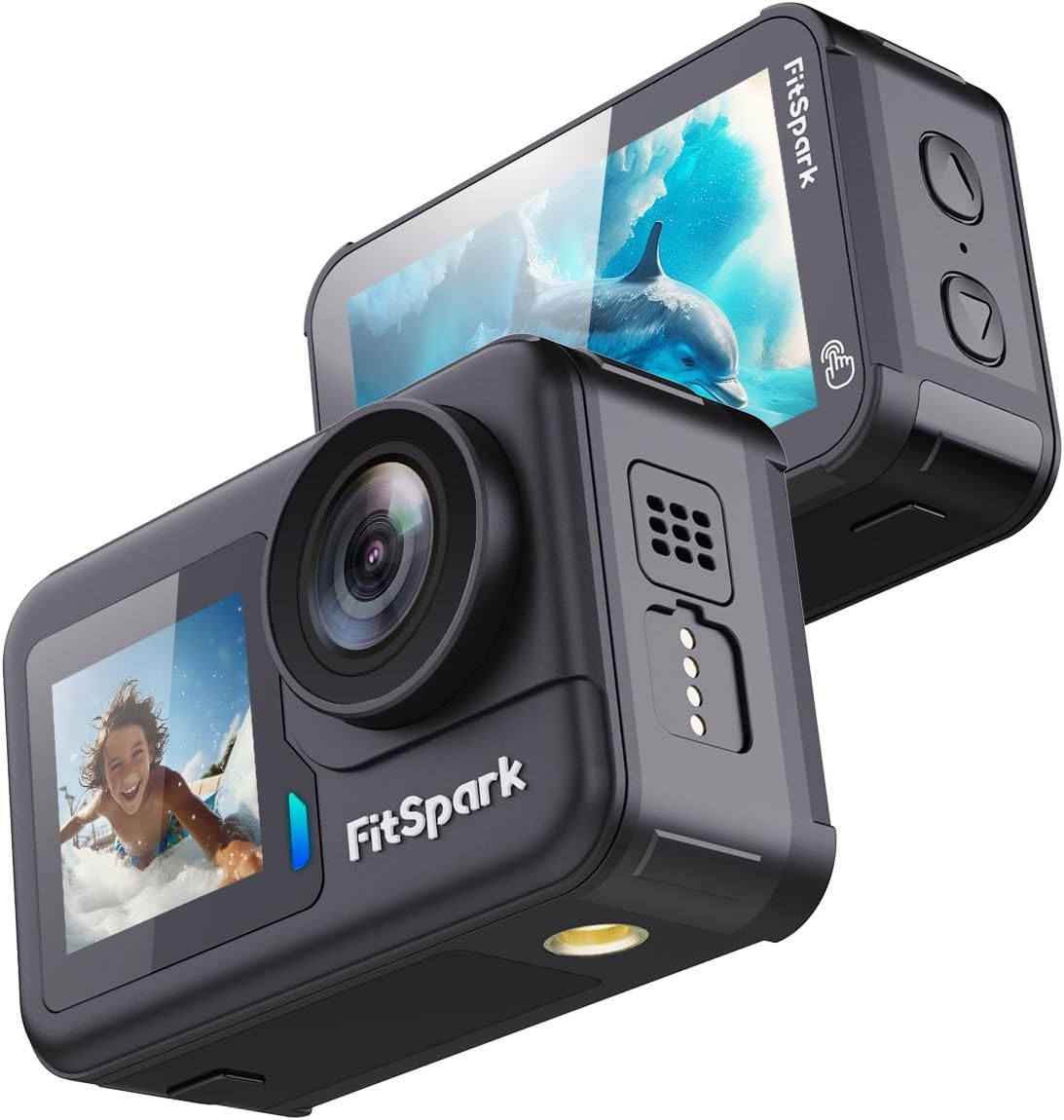 Cubonic 4K HD Dual Handheld Waterproof Camera Outdoor Anti-Shake Action ...