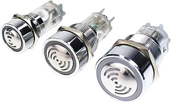 Amazon.com: 16/19/22mm LED Flash Buzzer 12V 24V 220V Intermittent Sound ...