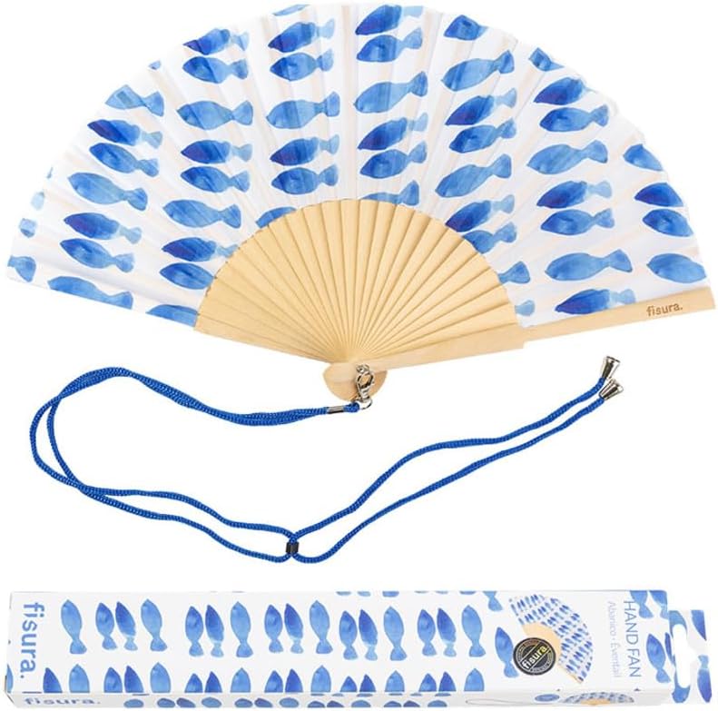 Amazon.com: Fisura - Original fish folding fan. Handheld folding fan ...