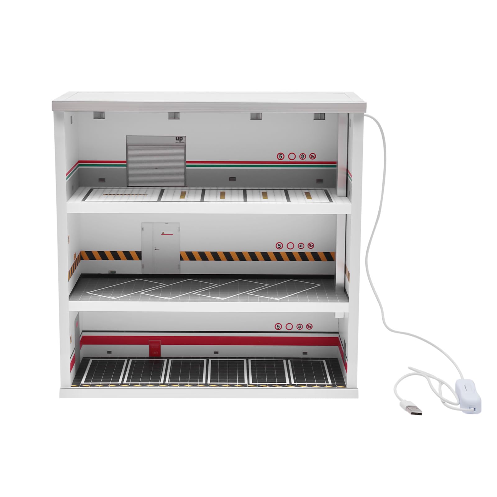 Amazon.com: Display Case, 1/64 Car Garage Parking Lot Model Scenic ...