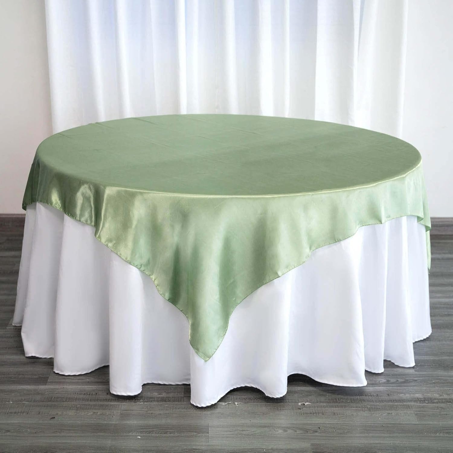 Amazon.com: Efavormart Pack of 5 | 72" Satin Square Tablecloth Overlay ...