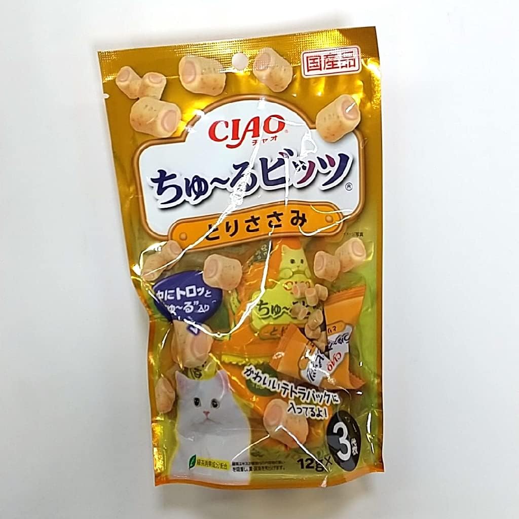 Amazon.co.jp: CIAO (チャオ) ちゅ~るビッツ とりささみ 12g×3袋 : ペット用品