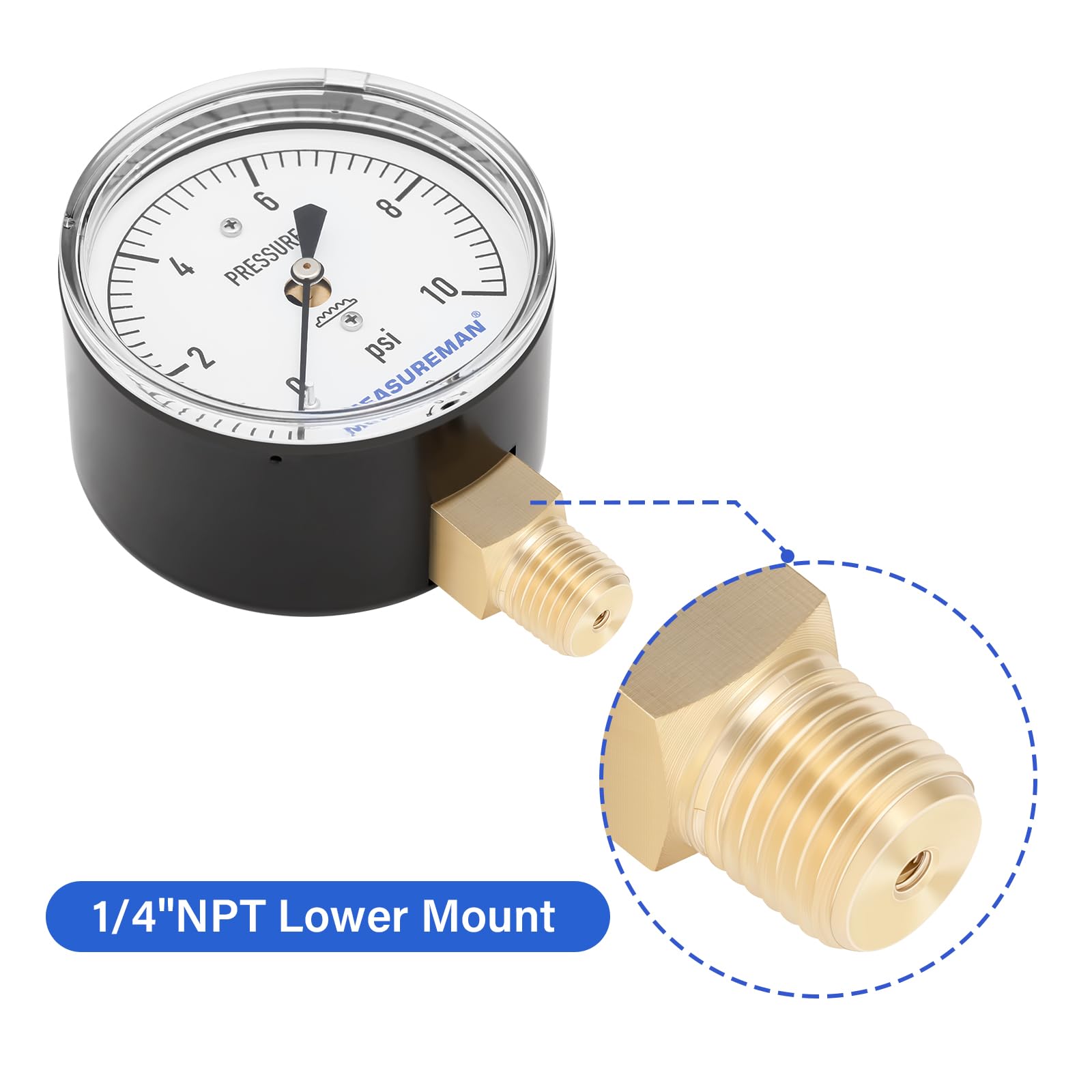 Snapklik.com : MEASUREMAN Diaphragm Type Capsule Low Pressure Gauge