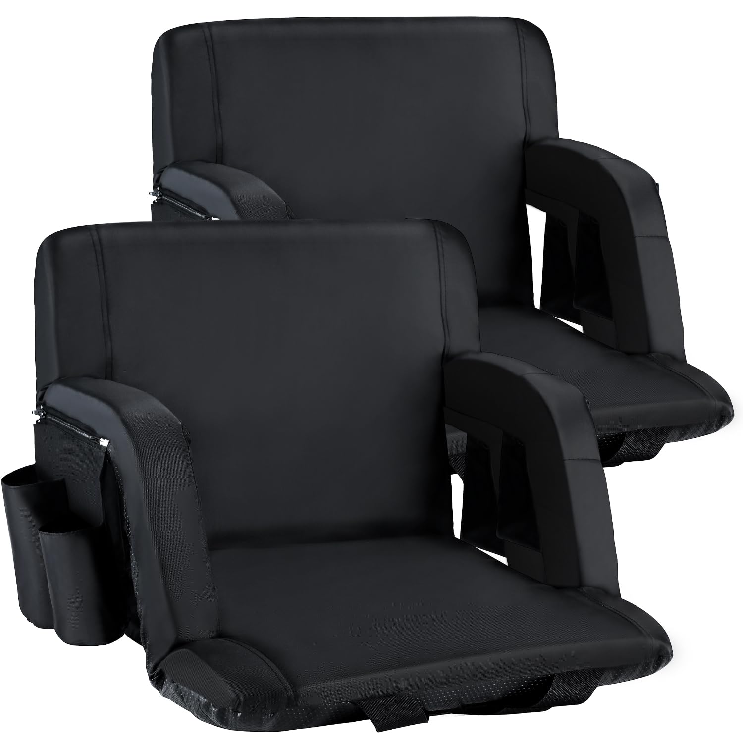 Sportneer Extra Wide Stadium Seats with Back Support, 2 Pack Bleacher ...