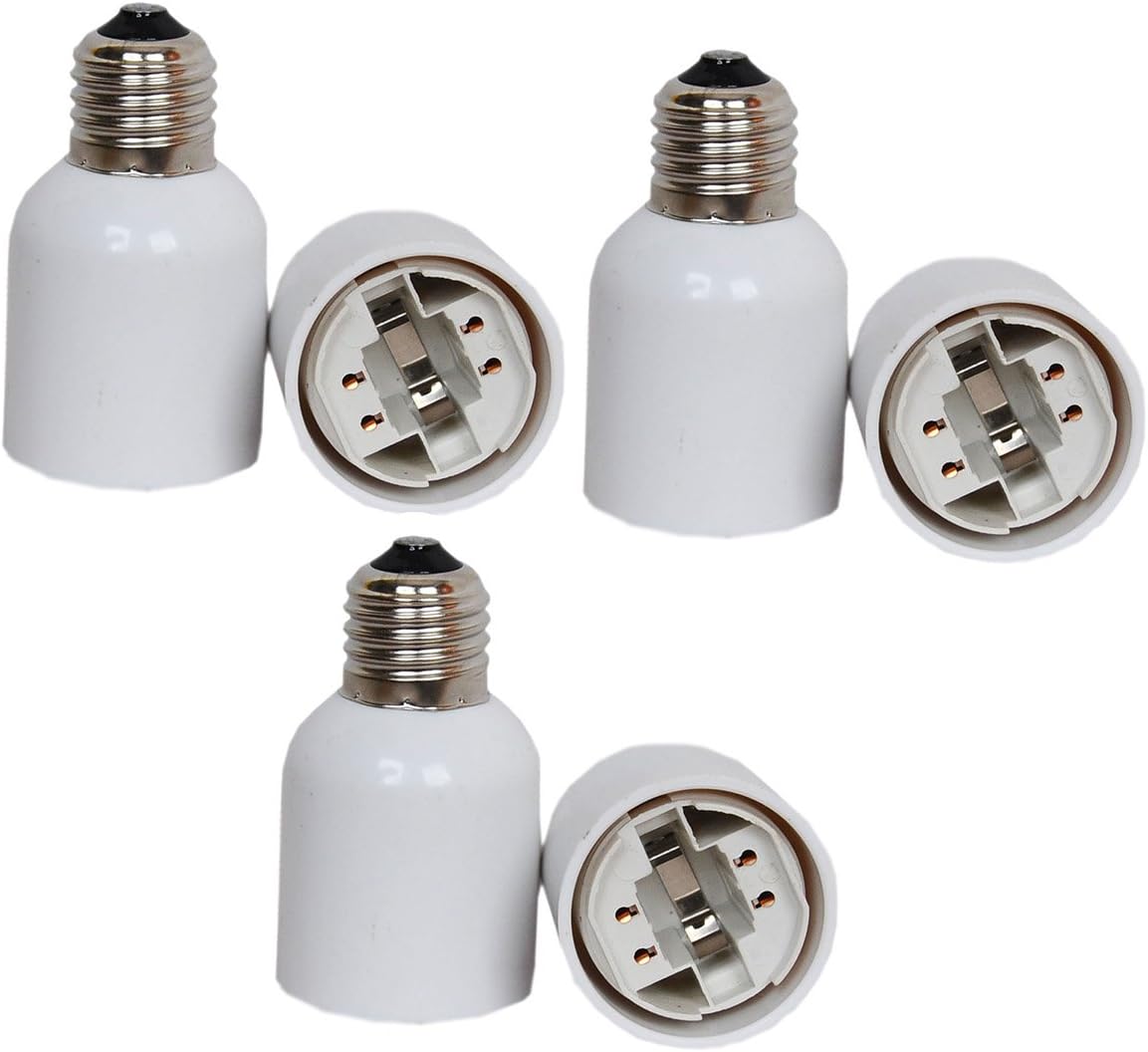 E27 to G24 Adapter,TWDRTDD 3 PACK E26/E27 Edison Screw to G24 Base Bulb ...