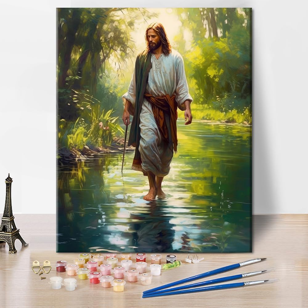 Amazon.com: TUMOVO Jesus Paint by Numbers, Adult Paint by Number Prayer ...