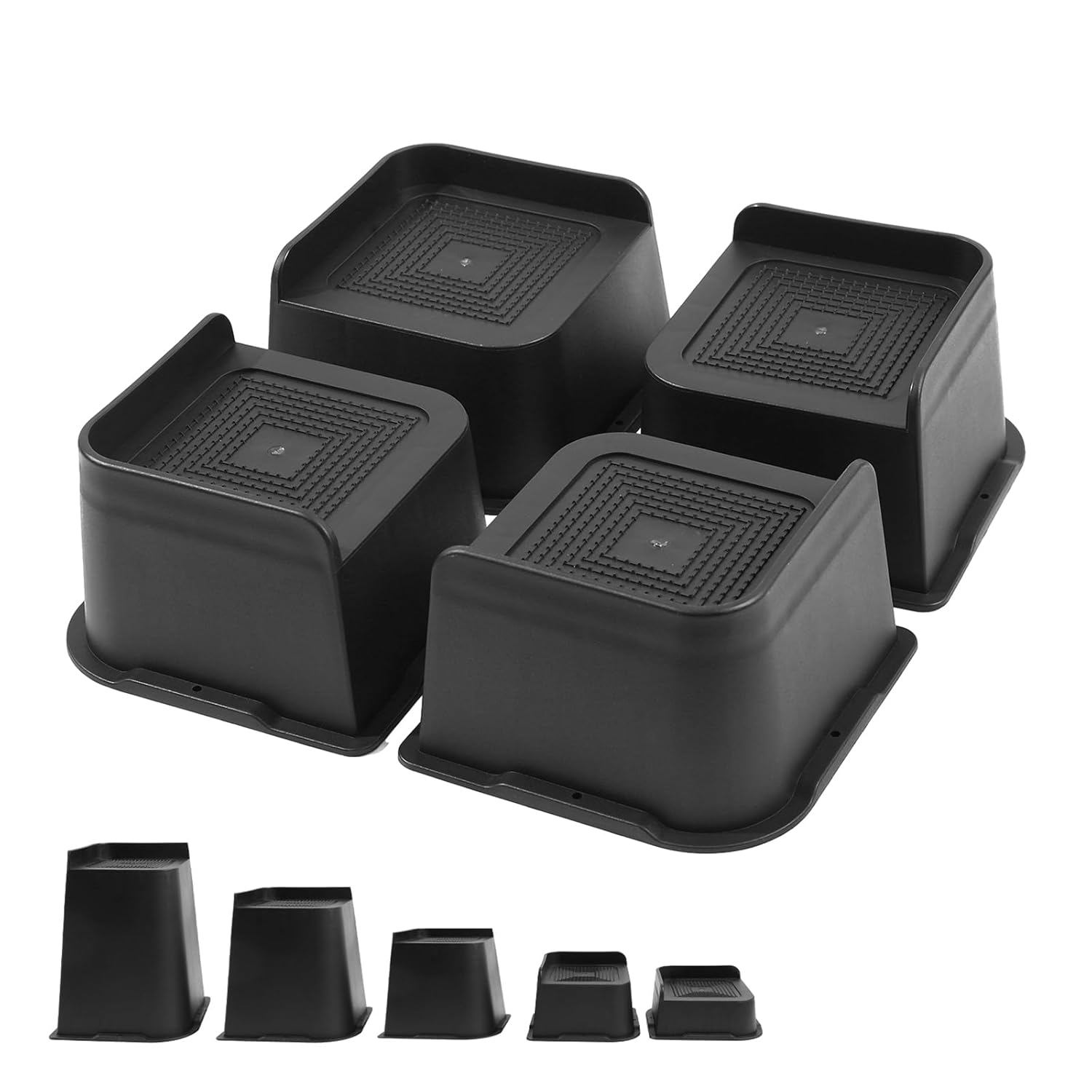 LUCKYQTQH Bed Risers Oversized, Furniture Risers 3 Inch Heavy Duty, Set ...
