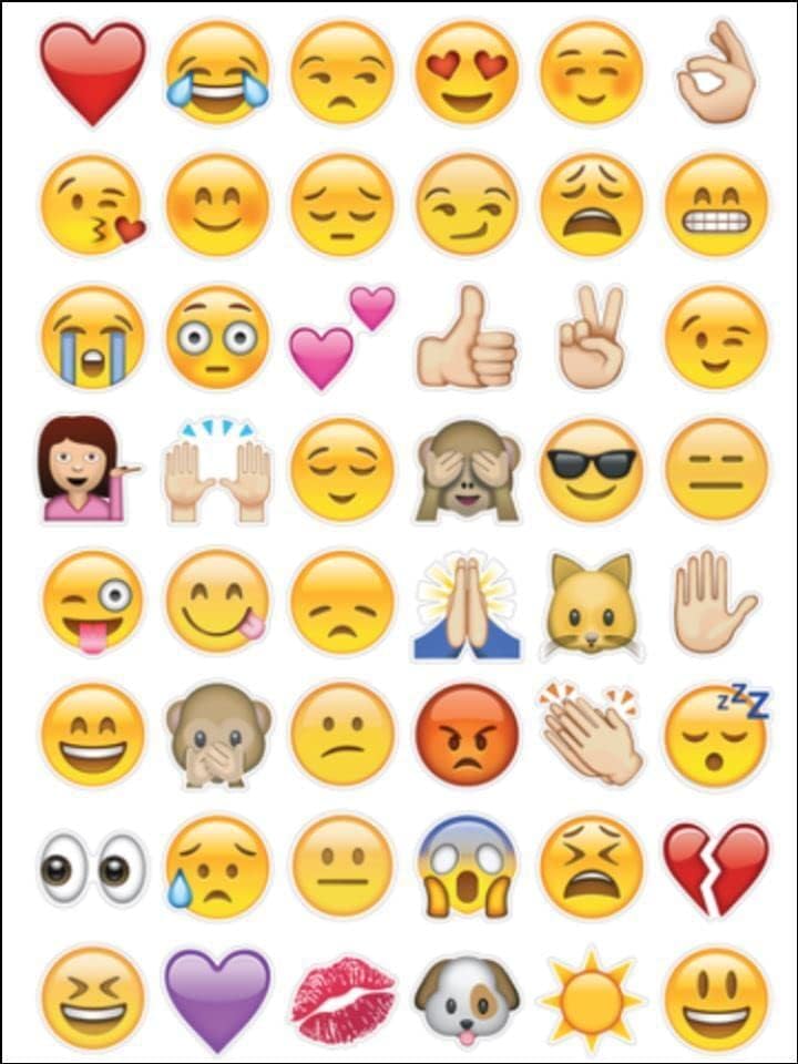 912 x Emoji Stickers | Unique Assorted Face, Animal & Symbol Designs ...