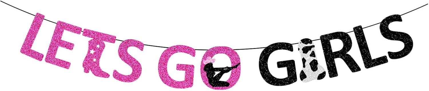 Amazon.com: Let's Go Girls Banner for Nash Bachelorette Western Cowgirl ...