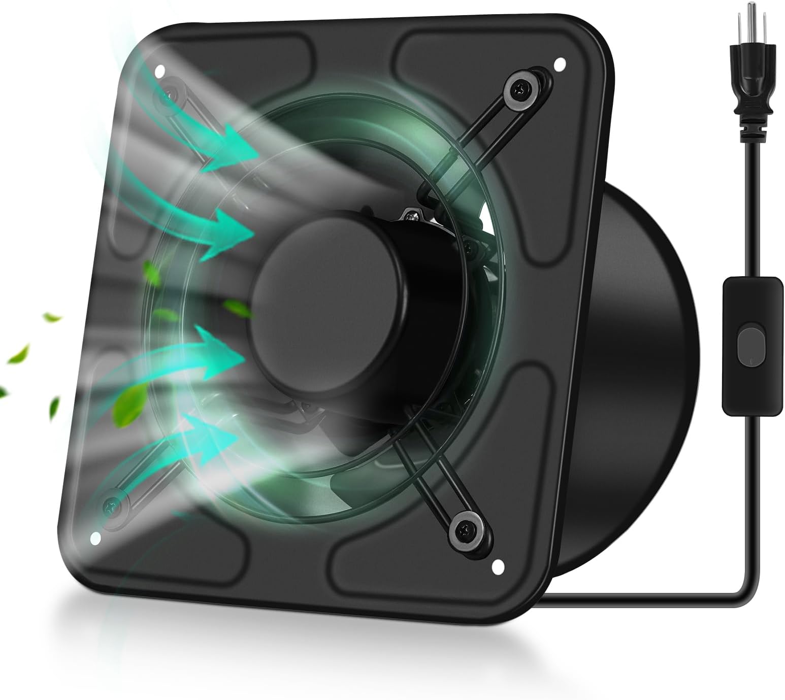 2 Pack 8 Inch Kitchen Exhaust Fan, 760CFM Metal Attic Exhaust Fan, 80W ...