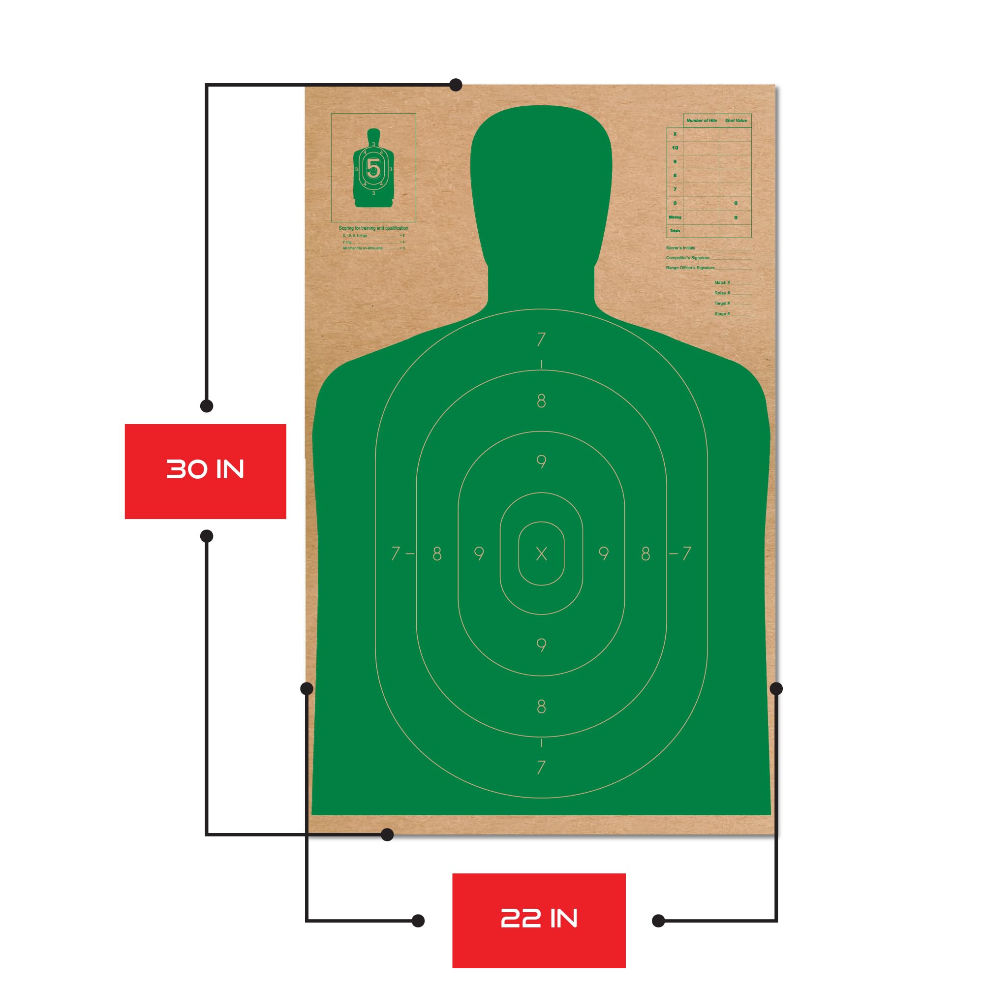 Snapklik.com : Cardboard Shooting Targets, 50 Yard Police Silhouette ...